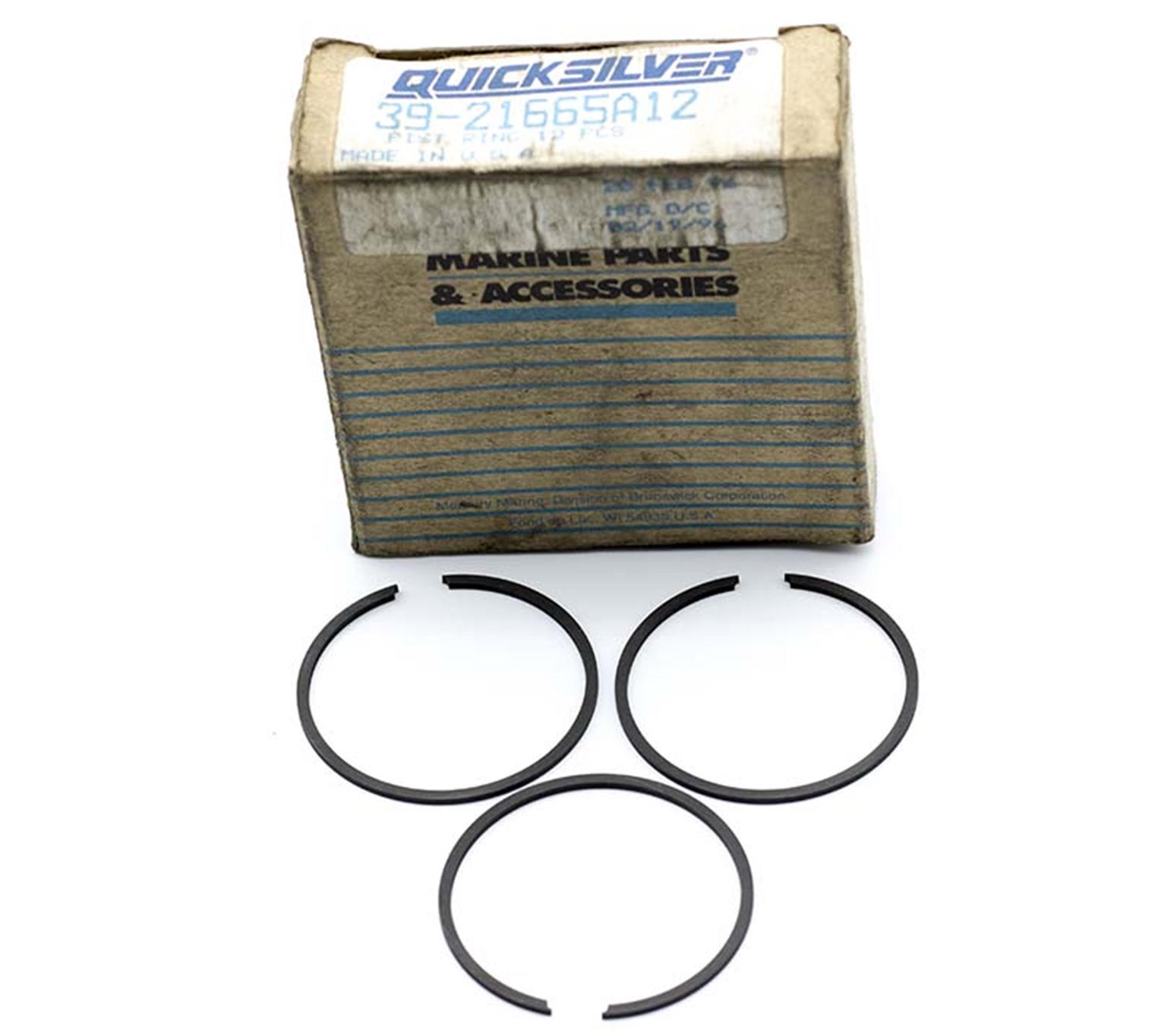 39-21665A12 Quicksilver Mercury Genuine Piston Ring Kit